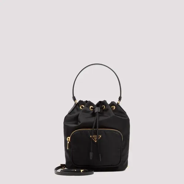 Prada Duet Re-nylon Bucket Bag - Black