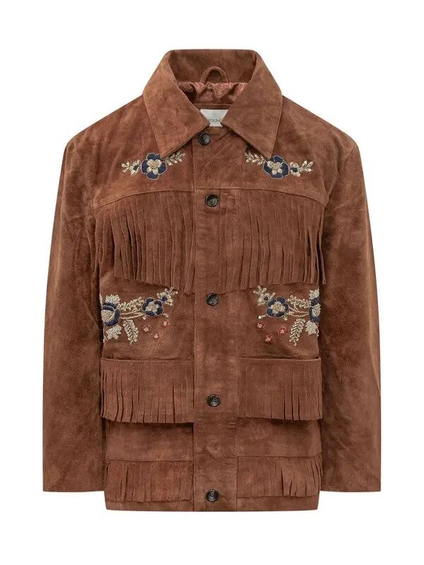 FOUND Mini Western Fringed Jacket - Tobacco