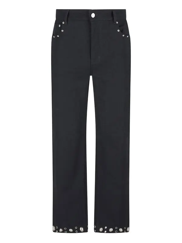 Valentino Garavani Embellished Straight Leg Trousers - Nero