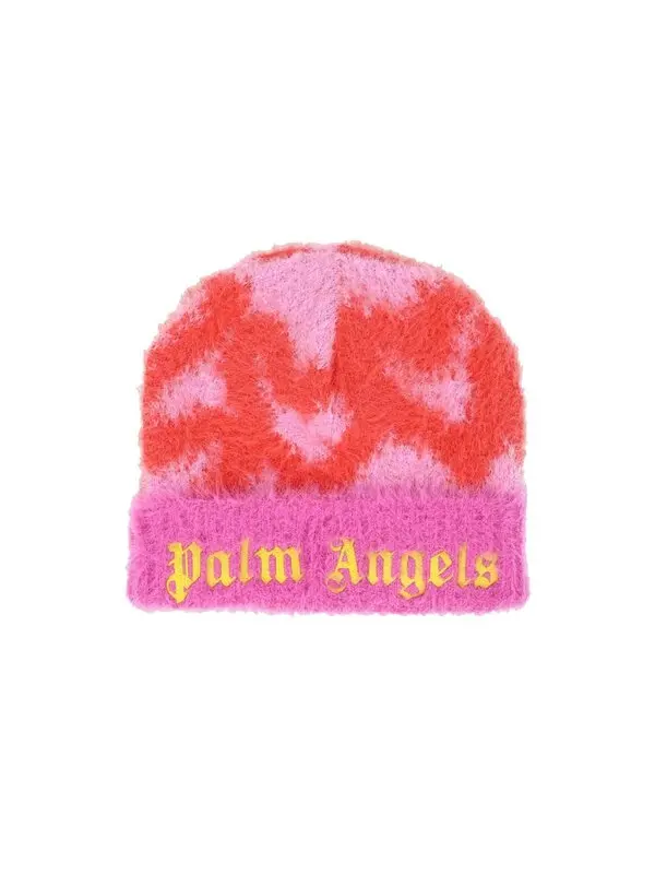 Palm Angels Beanie Hat With Heart Design