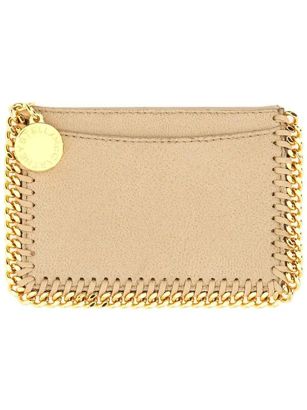 Stella McCartney Chain-trim Card Holder - Beige