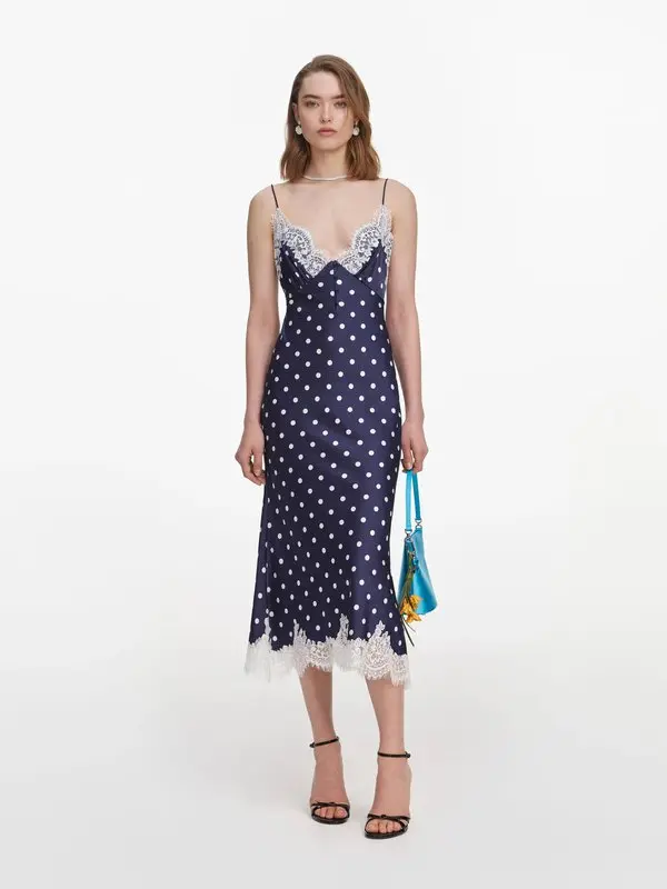 SELF-PORTRAIT Feminine Mini Dress With Front Button Closure And Delicate Straps