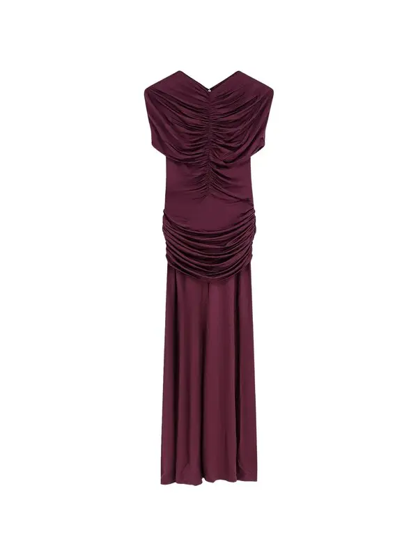 SELF-PORTRAIT Gathered Maxi Dress