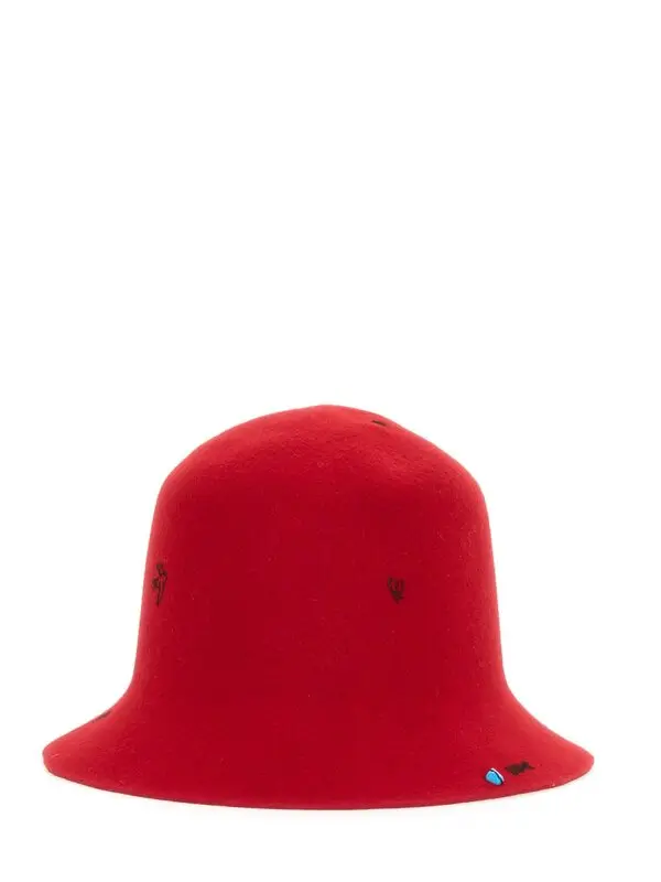 SUPERDUPER FEAT LORENZOJOVA Travel Ready Roll-up Hat - Red