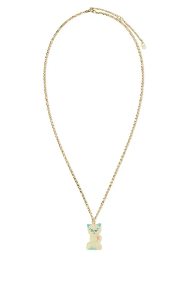 Valentino Garavani Le Chat De La Maison Necklace In Nylon And Metal - Multicolour