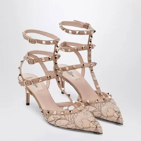 Valentino Garavani Rockstud Ankle Strap Pumps - Skinnero