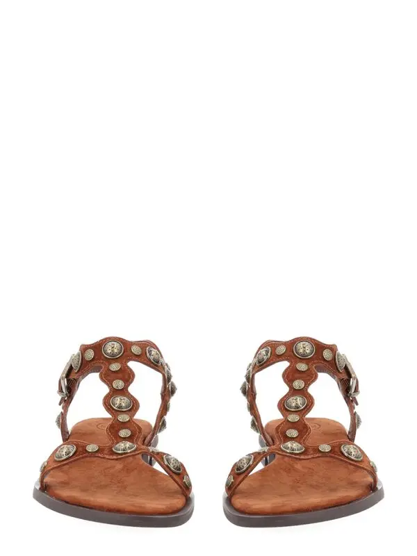 Ash Studded T-bar Flat Sandals