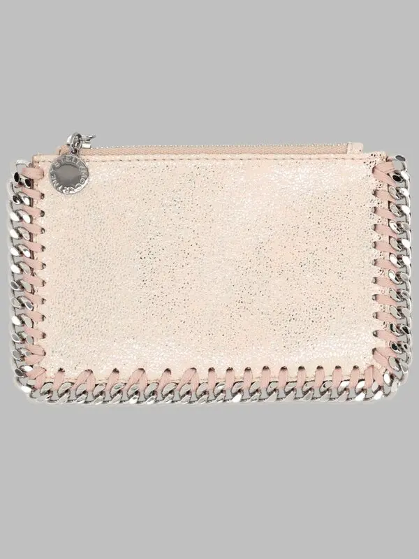 Stella McCartney Mini Chain Wallet Clutch, 9 Cm X 14.5 Cm - Pink