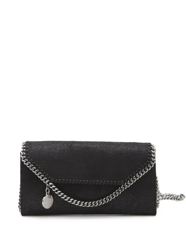 Stella McCartney Mini Chain Snap-button Coin Purse With Locket Charm - Nero