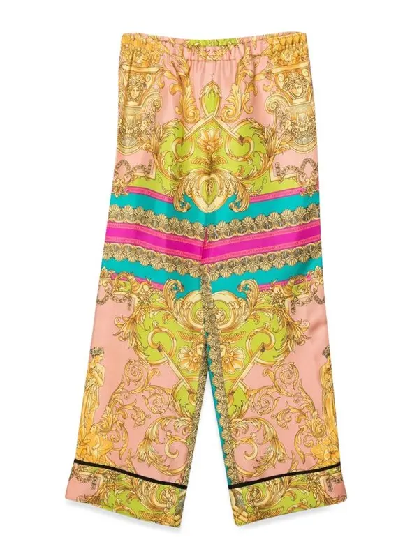 Versace Printed Silk Trousers