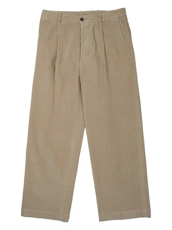 NINE:INTHE:MORNING Corduroy Pleated Trousers - Beige