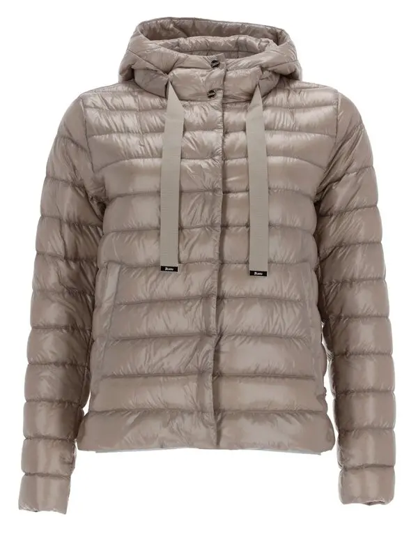 Herno Hooded Quilted Down Jacket - Dove