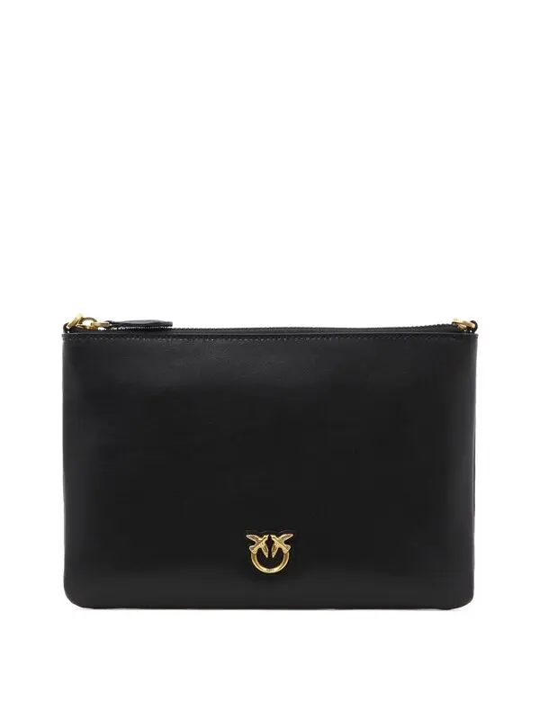 Pinko Mini Leather Clutch Bag - Black