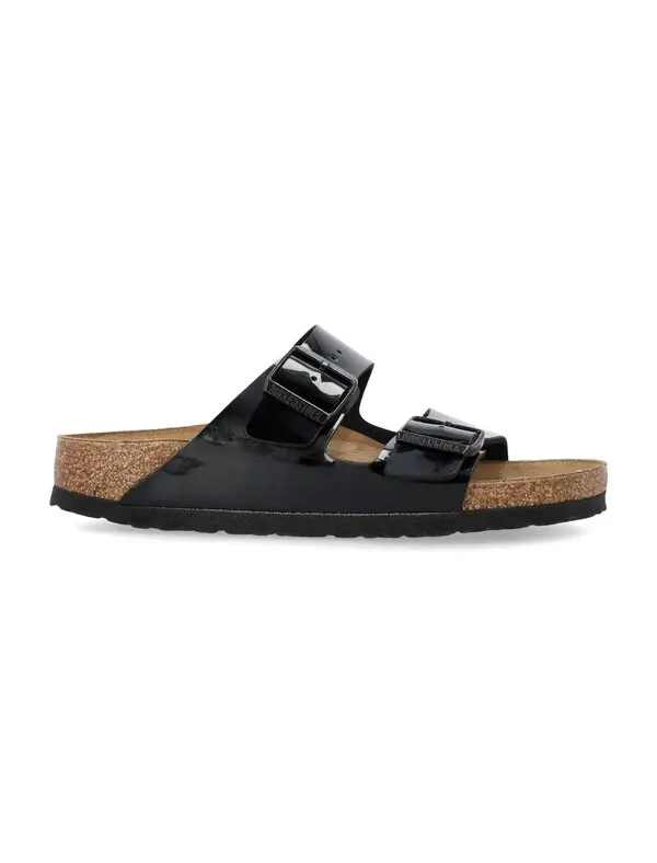 BIRKENSTOCK Patent Leather Double Strap Sandals - Black