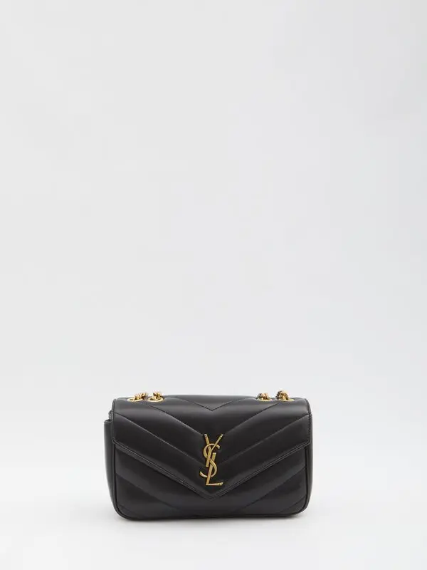 Saint Laurent Loulou Small Matelassé Lambskin Shoulder Bag - Black