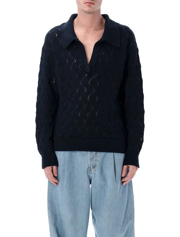 Dries Van Noten Merino Polo Sweater Spring-summer