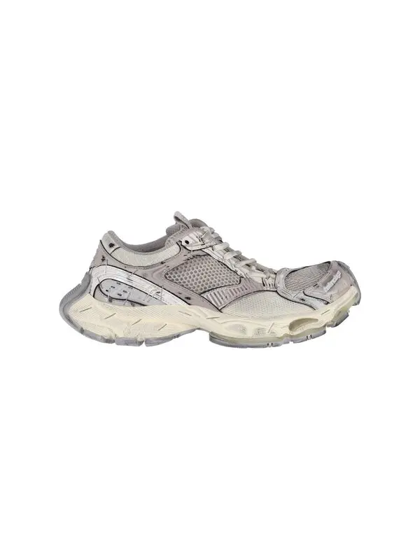Balenciaga Stapler Distressed Mesh And Rubber Sneakers