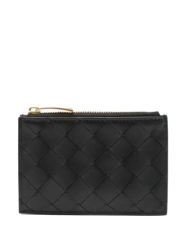 Bottega Veneta Zipped Card Case - Black
