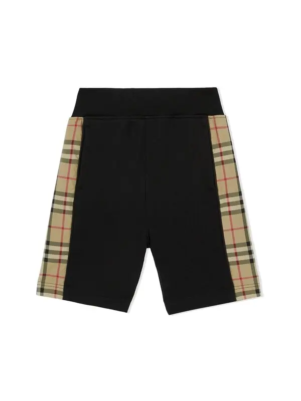 Burberry Organic Cotton Shorts With Icon Stripe Detail
