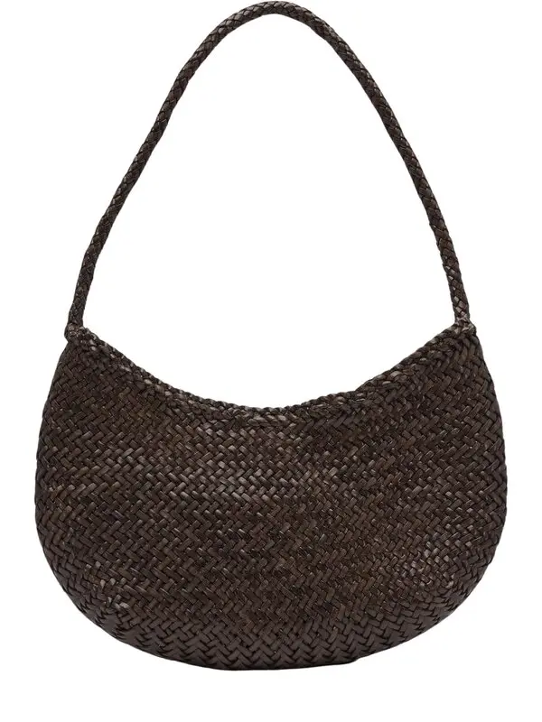 Dragon Diffusion Mini Woven Leather Shoulder Bag - Brown