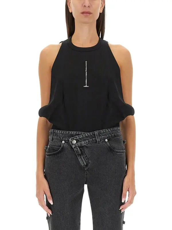Alexander McQueen Draped Armhole T-shirt - Black