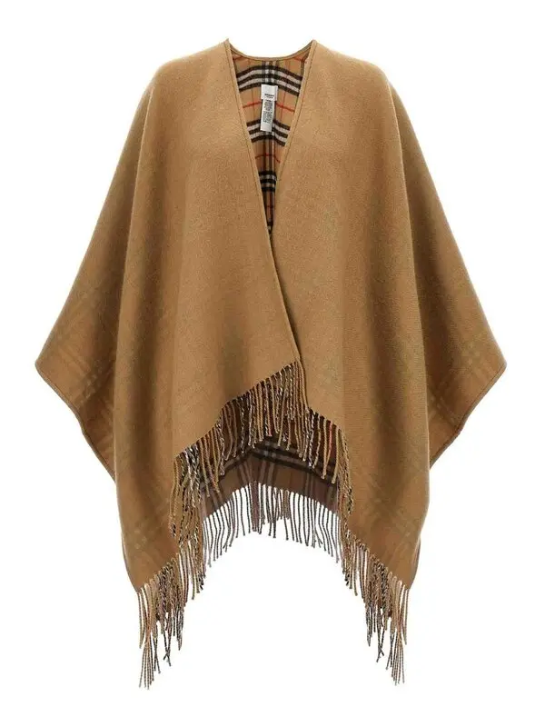 Burberry Reversible Check Wool Scarf For - Beige