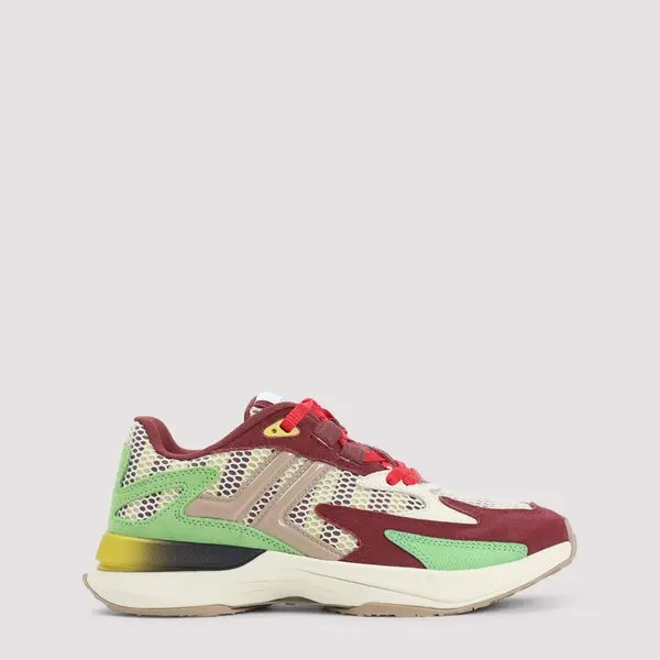 LANVIN Jla Sneakers In Mesh And Metallic Leather - Red