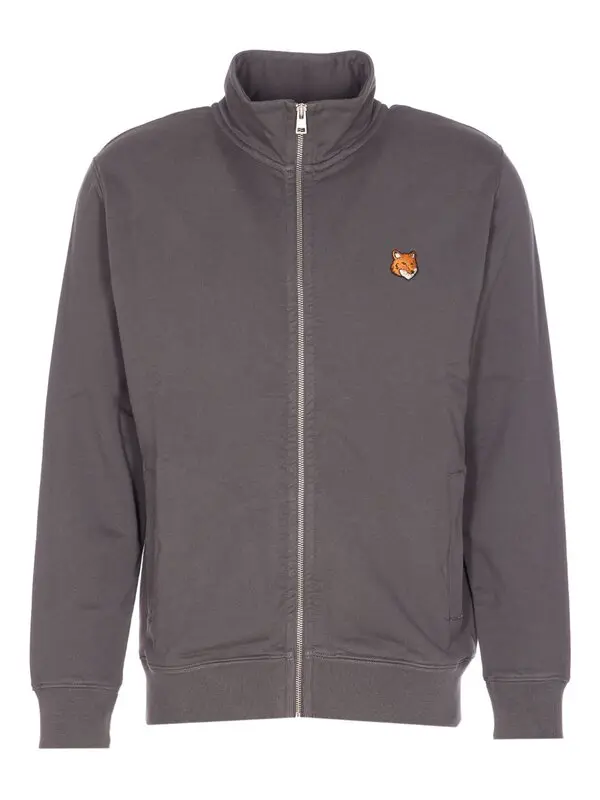 Maison Kitsuné Fox Printed Zip-front Regular Sweatshirt