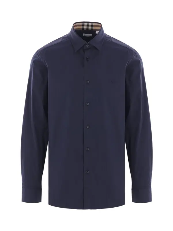 Burberry Classic Equestrian Knight Embroidered Shirt - Navy