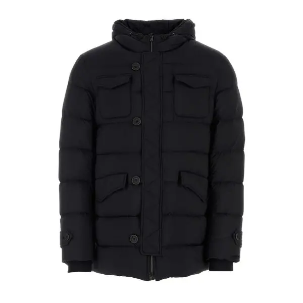 Herno Quilted Down Jacket With Hood - Black