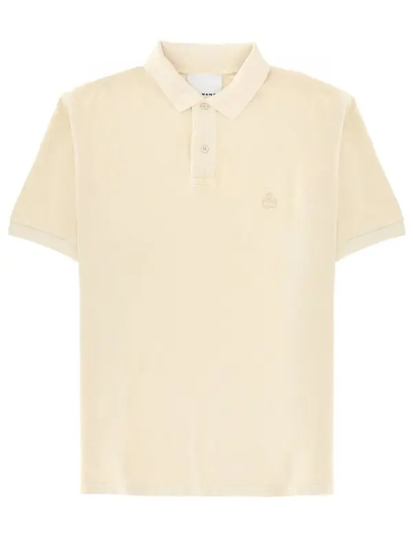 MARANT Cotton Polo Shirt - Yellow