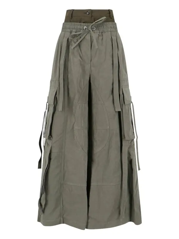 Dolce & Gabbana Waxed Faille Cargo Trousers - Green