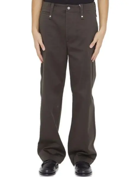 Burberry Cotton Wide-leg Trousers - Brown