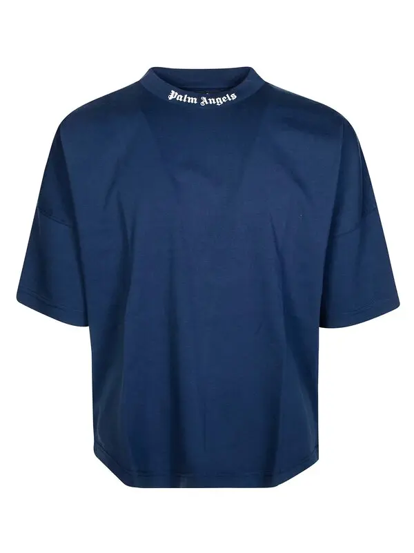 Palm Angels Classic Logo Oversized Tee - Blu