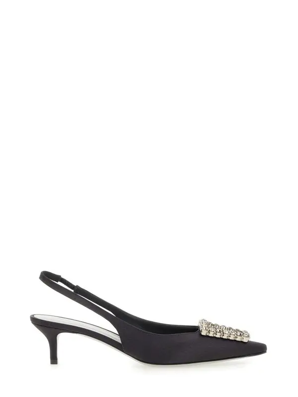 Roberto Festa Slingback Heels With Embellishment - Black