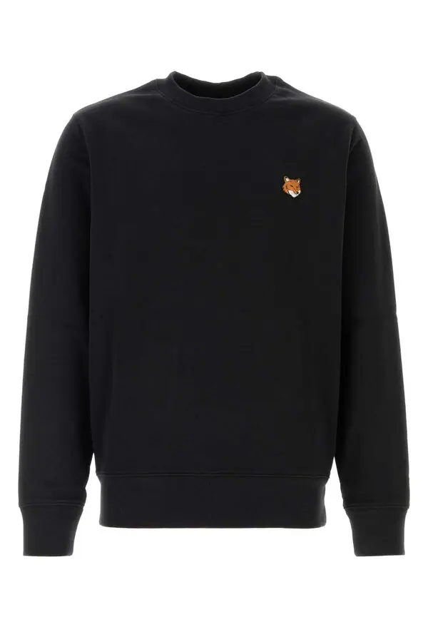 Maison Kitsuné Fox Head Crewneck Sweatshirt - Black