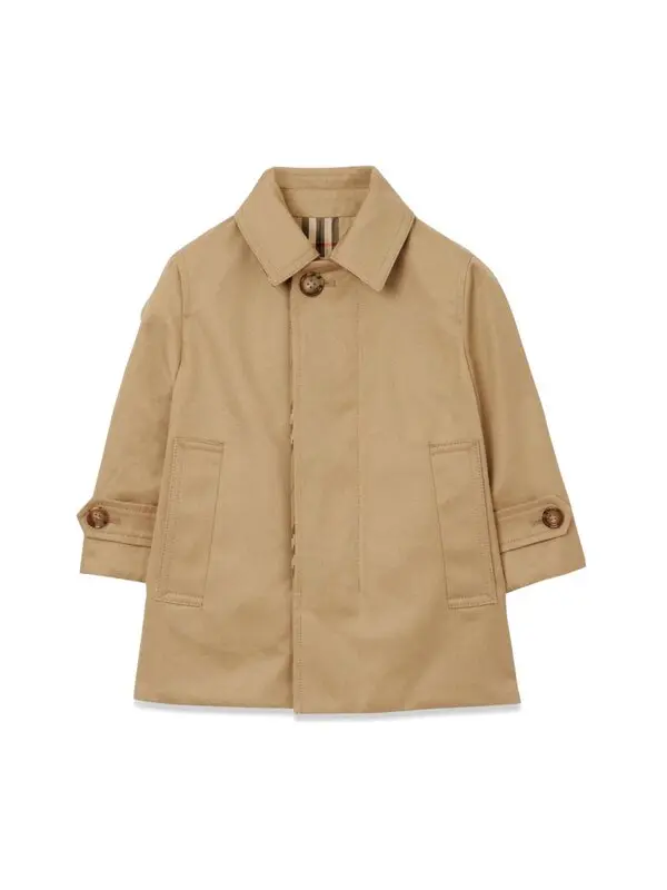 Burberry Baby Boys' Reversible Cotton Trench Coat - Multicolour