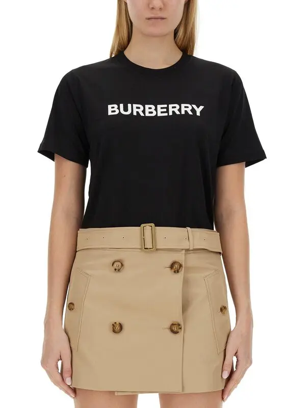 Burberry Cotton Logo T-shirt - Black