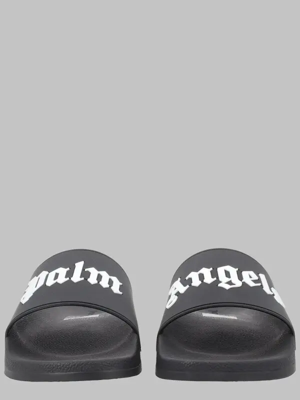 Palm Angels Rubber Slides With Logo Detailing