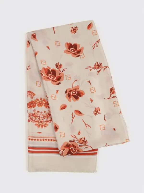 Fendi Stylish Mini Bandana With Print 180x180 - Neutro