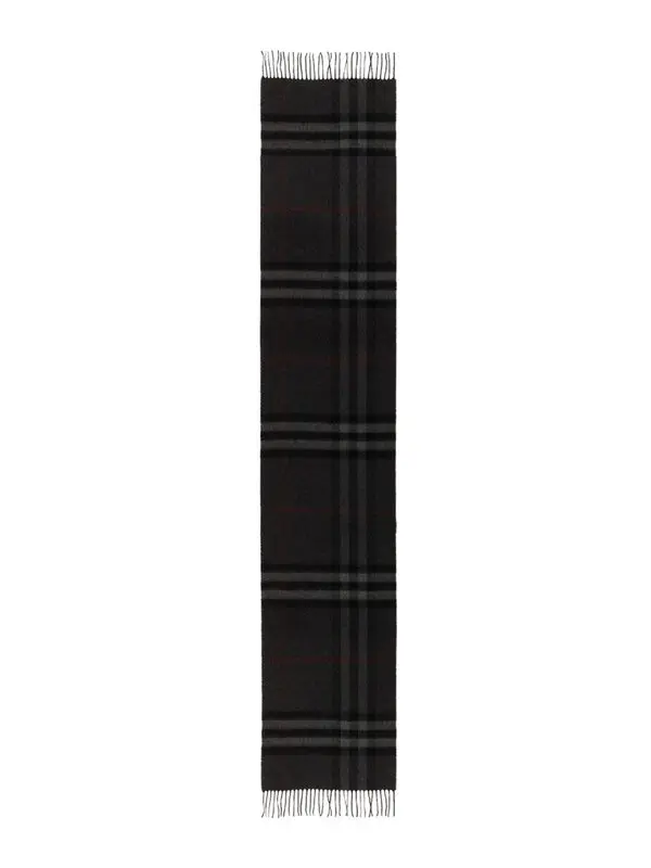 Burberry Check Cashmere Scarf - Black