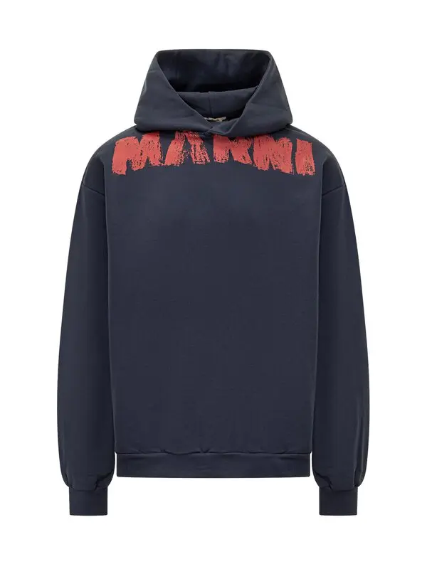 Marni Classic Sweatshirt With Hood And Bold Logo