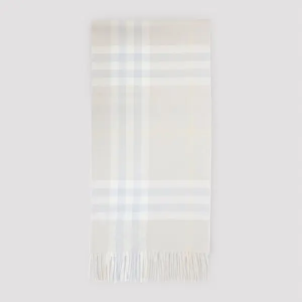 Burberry Check Cashmere Scarf - Grey