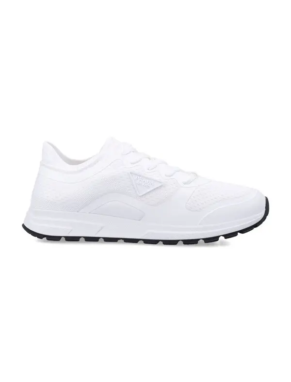 Prada Knit Fabric Sneakers - White
