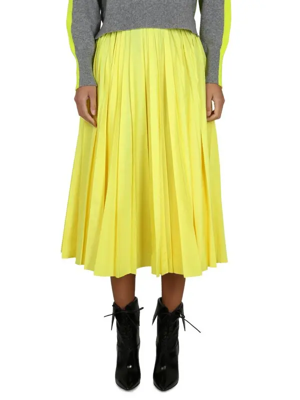 Philosophy Di Lorenzo Serafini Pleated Taffeta Skirt - Yellow
