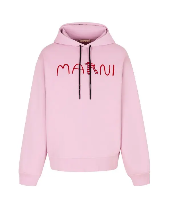 Marni Ribbed Knit Hoodie - Quartz