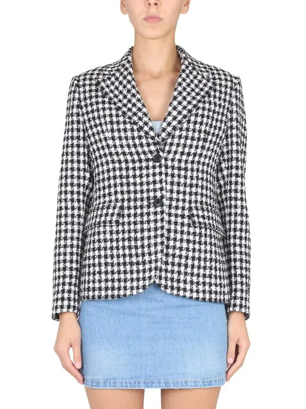 Versace Wool Blend Tweed Jacket