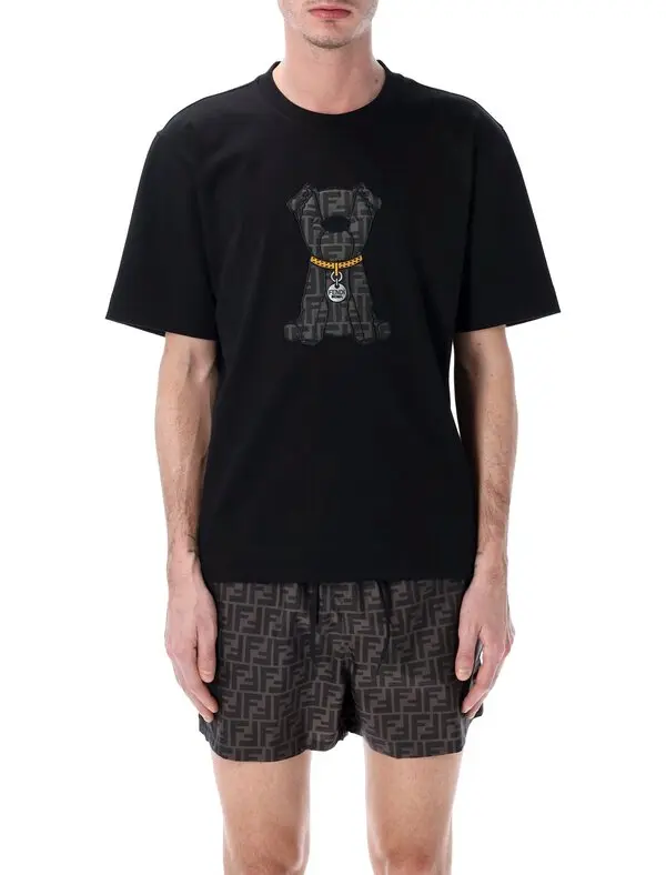Fendi S Graphic Dog T-shirt - Black
