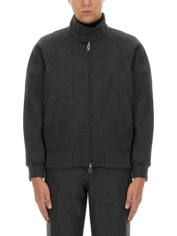 Fendi Classic Cashmere Blouson Jacket - Black