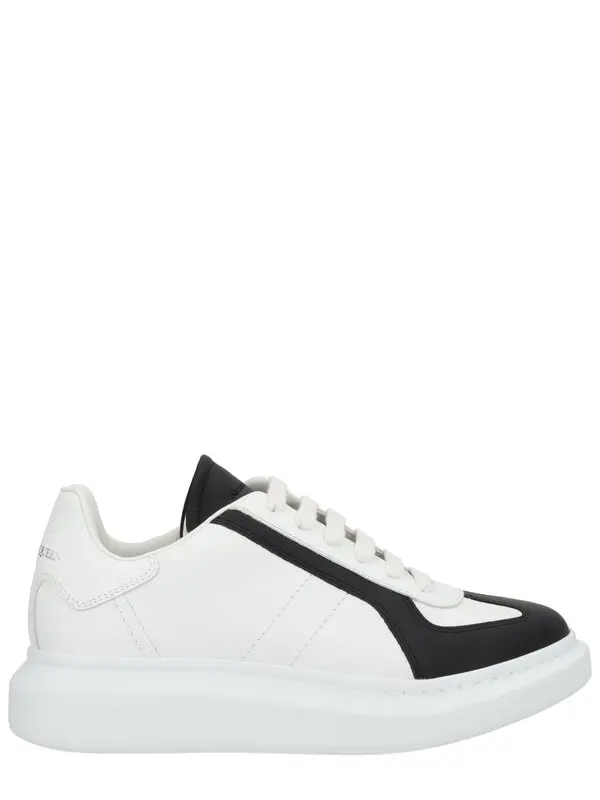 Alexander McQueen Oversized Calf Leather Sneakers - White